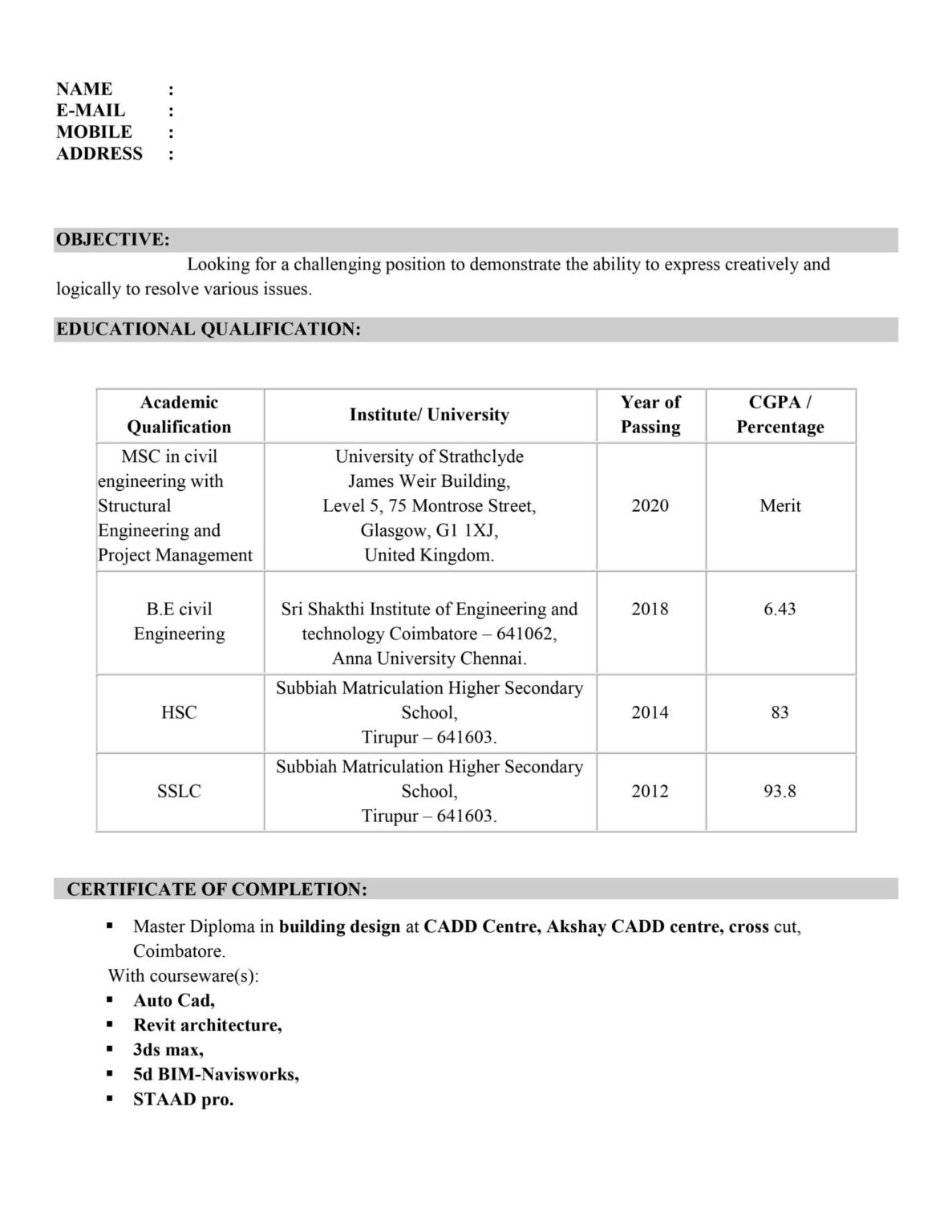 6685-Interior Quantity Surveyor – Srisattva Group