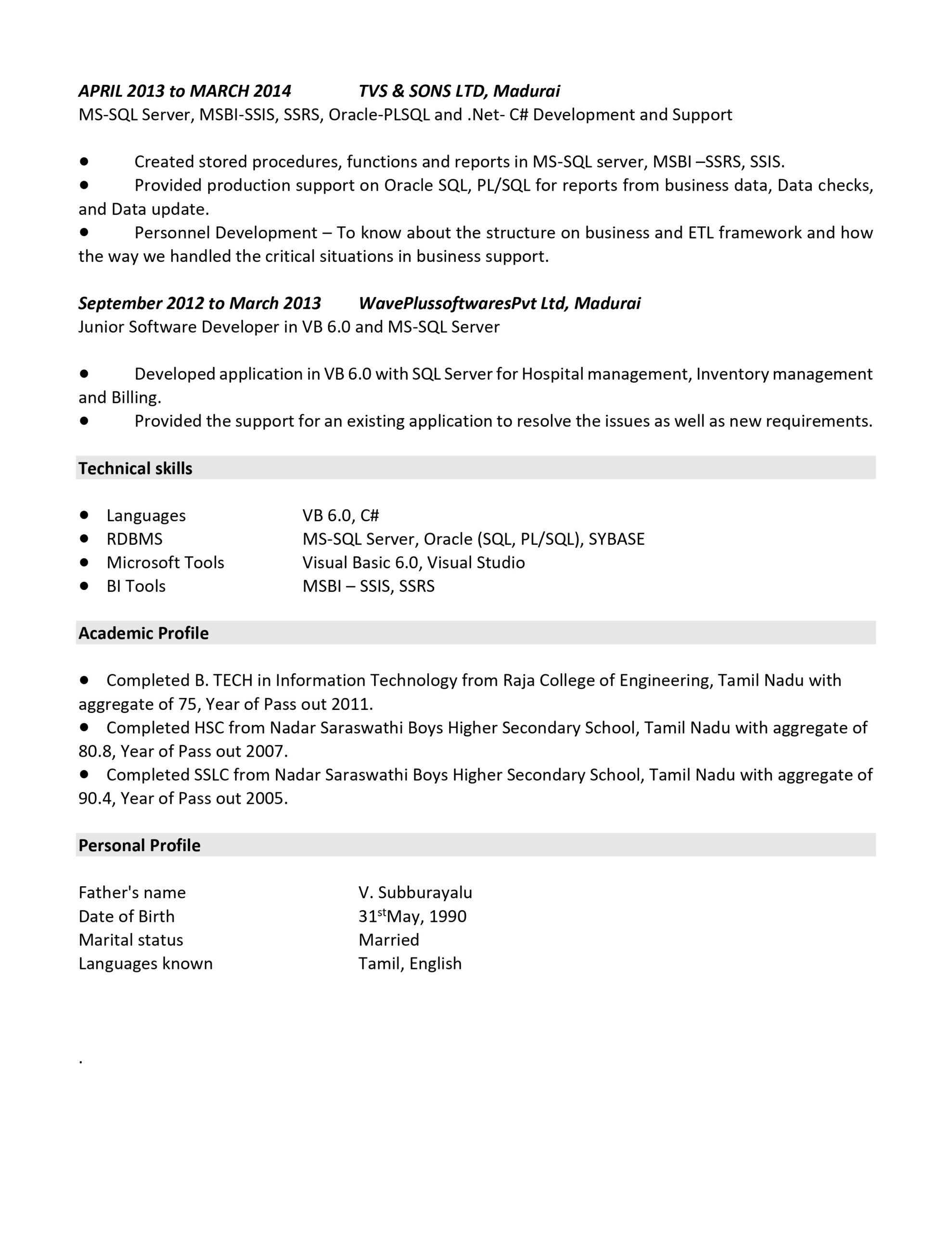 7479 – SQL developer – Srisattva Group