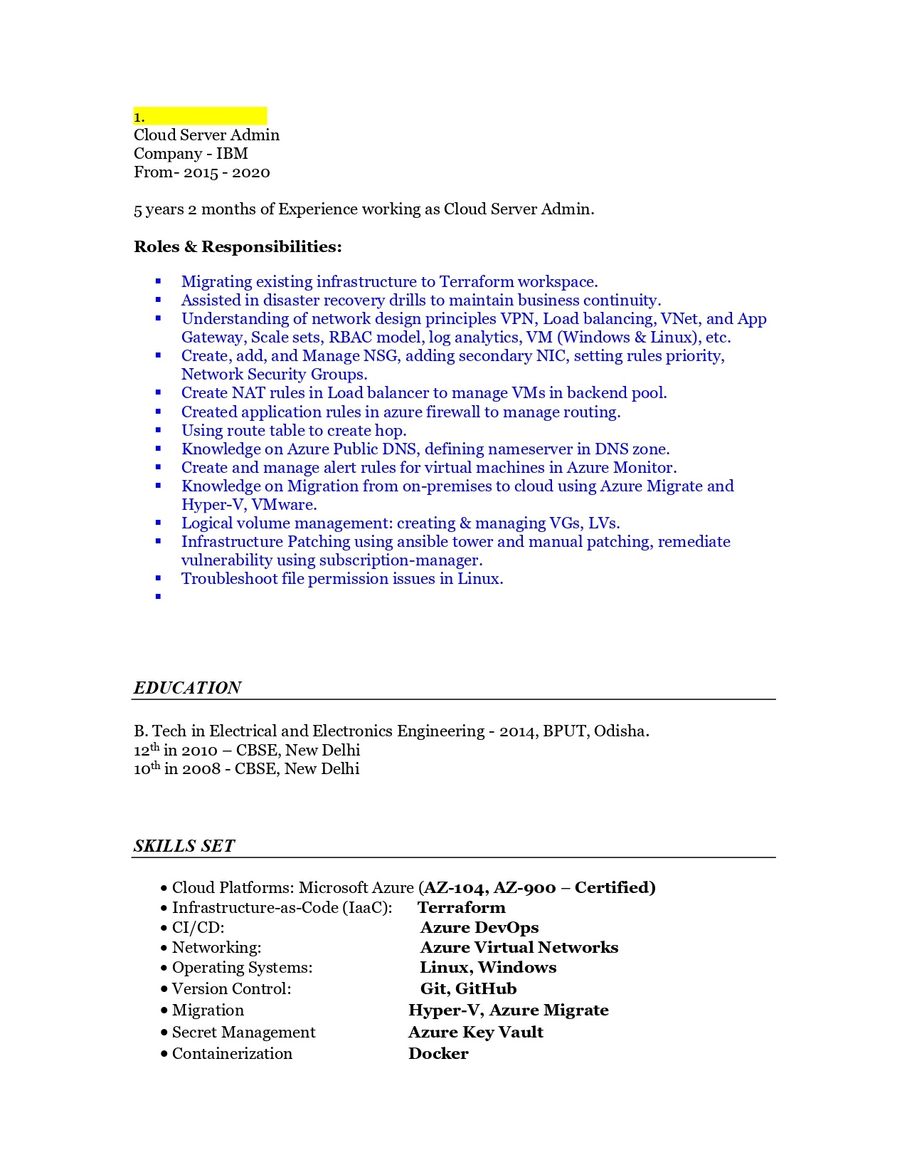 9110 – Cloud Engineer – Srisattva Group