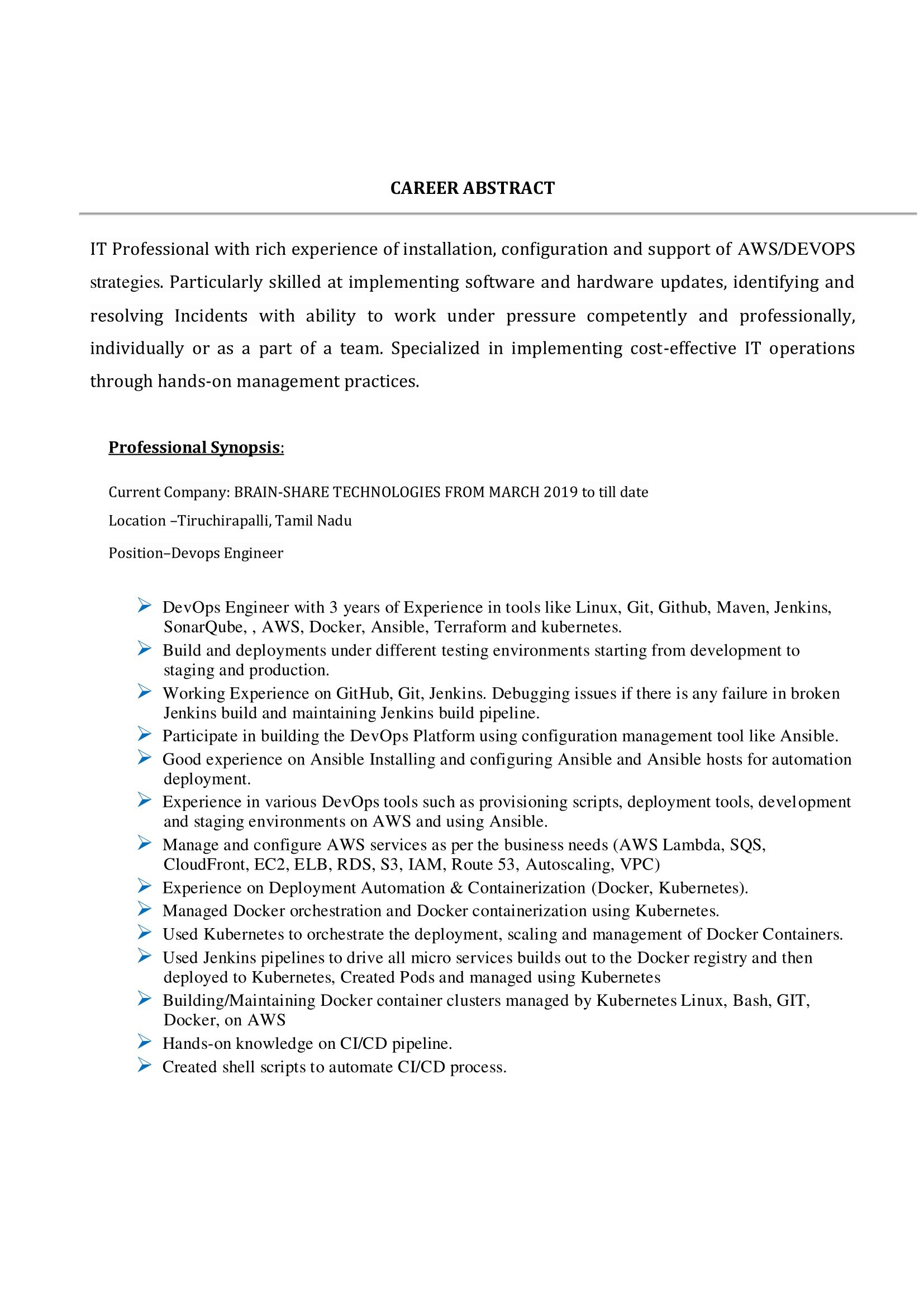 7122 – DevOps Engineer – Srisattva Group