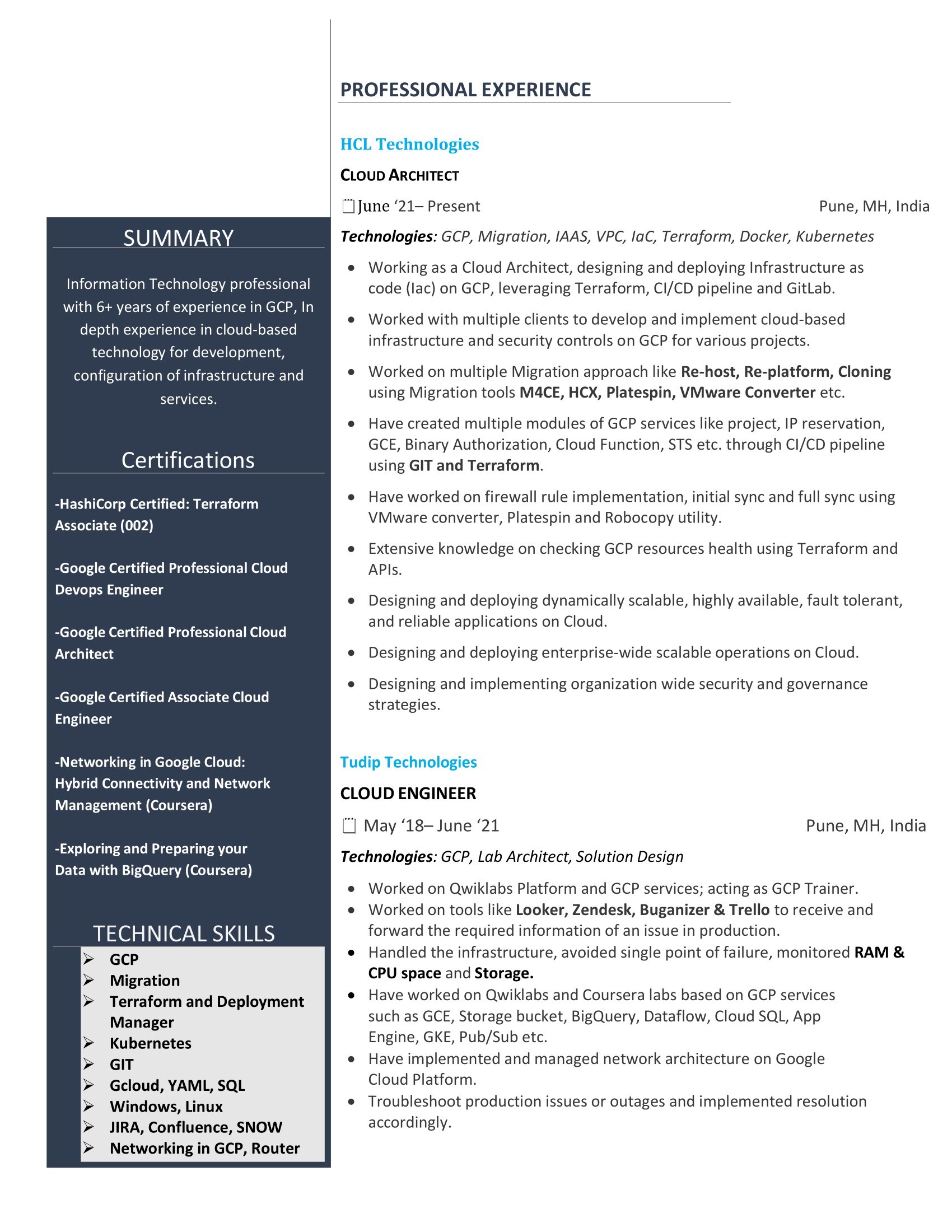 7095 – Cloud Engineer – Srisattva Group