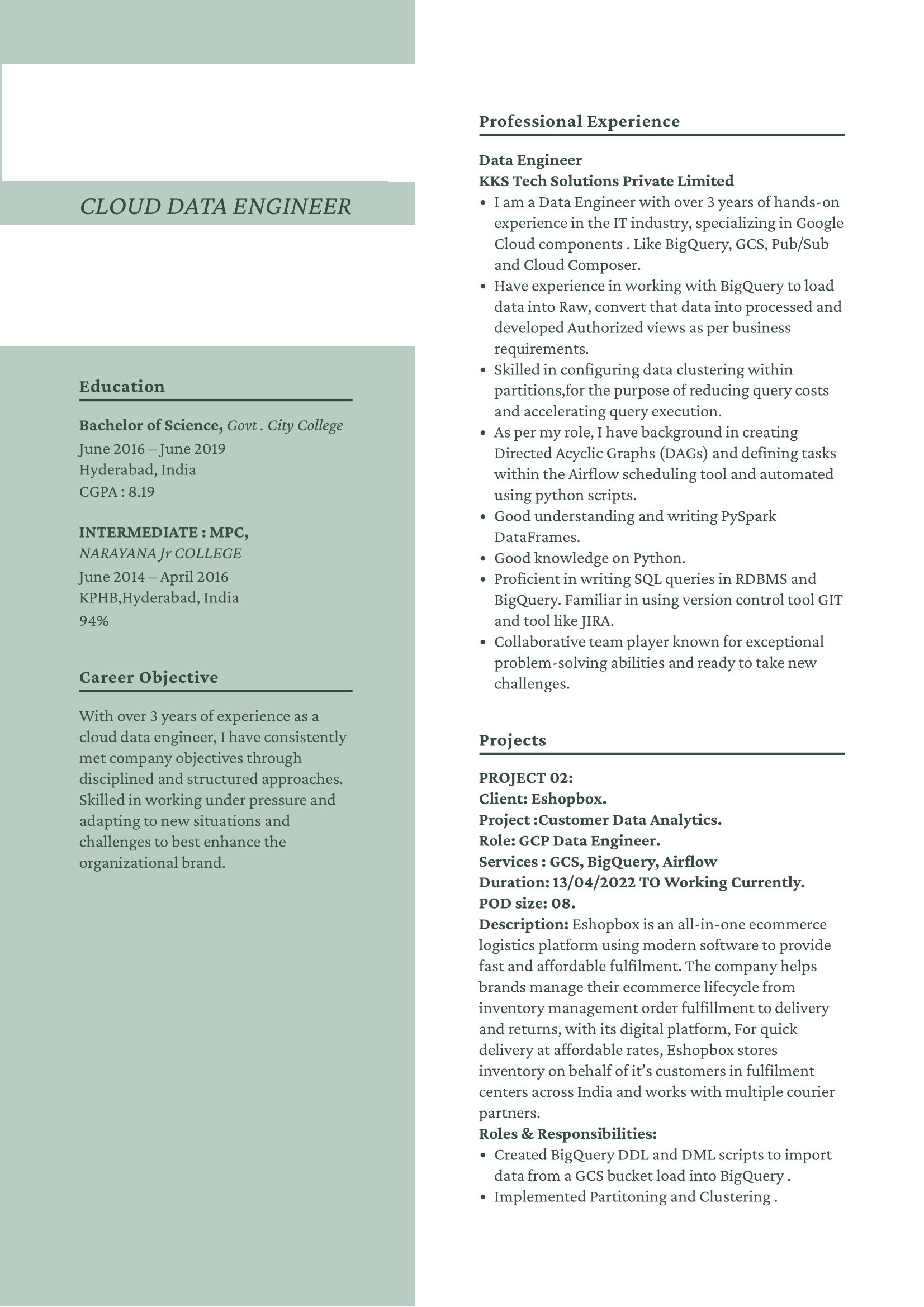 3193- Data Engineer – Srisattva Group