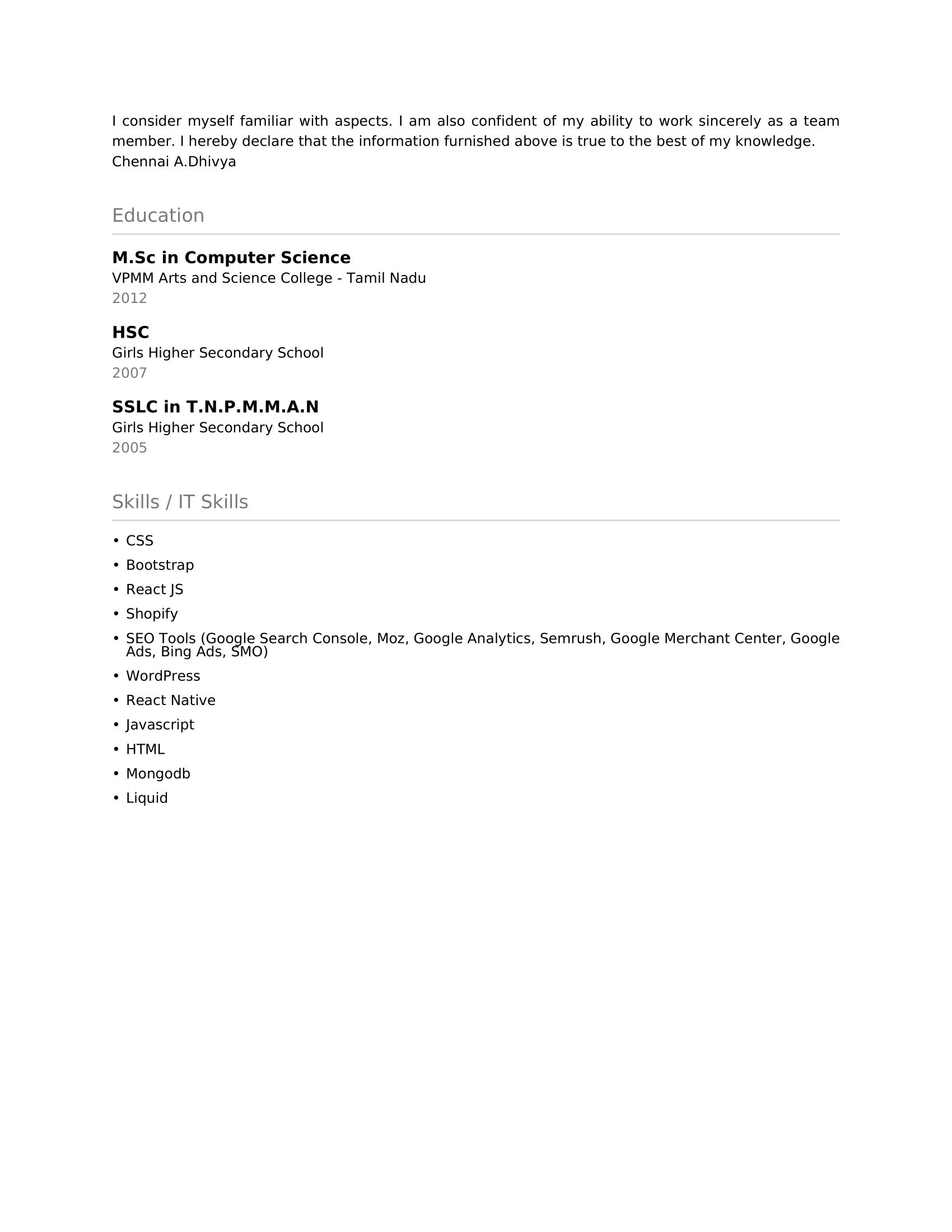 3364 – Web developer – Srisattva Group