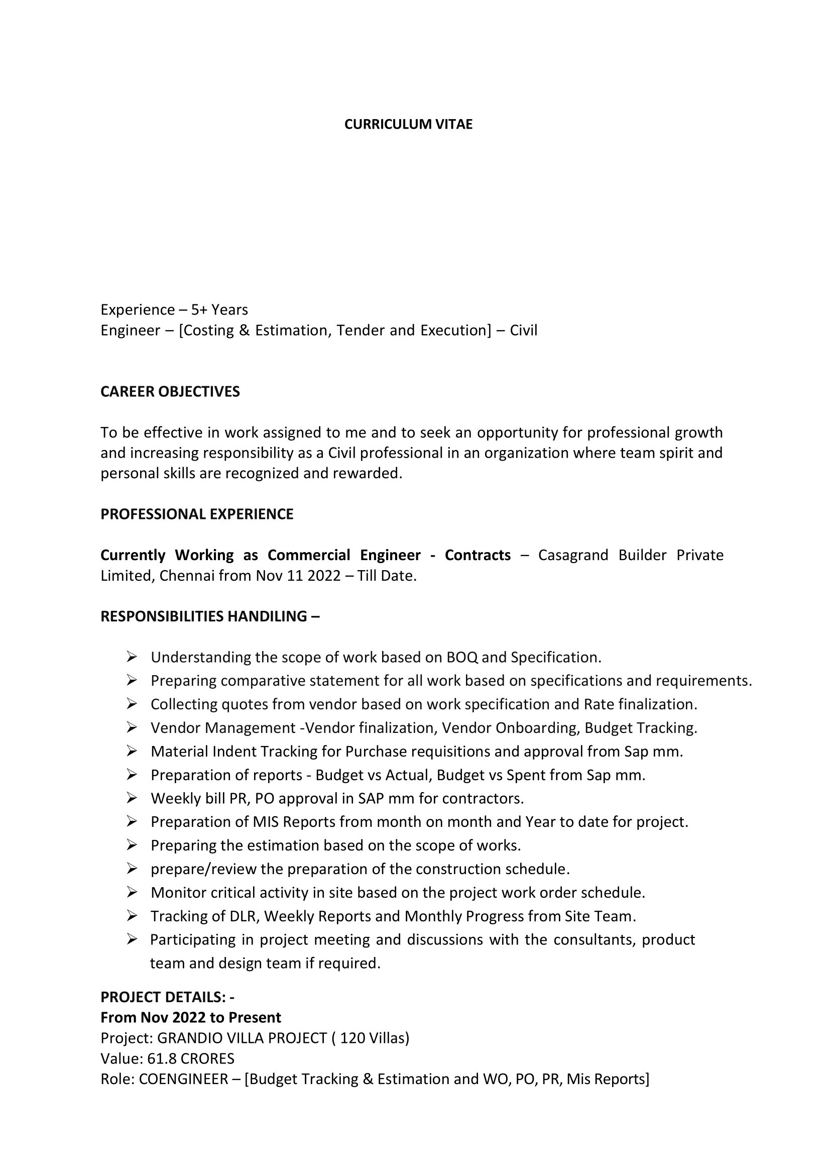 2857-Interior Quantity Surveyor – Srisattva Group