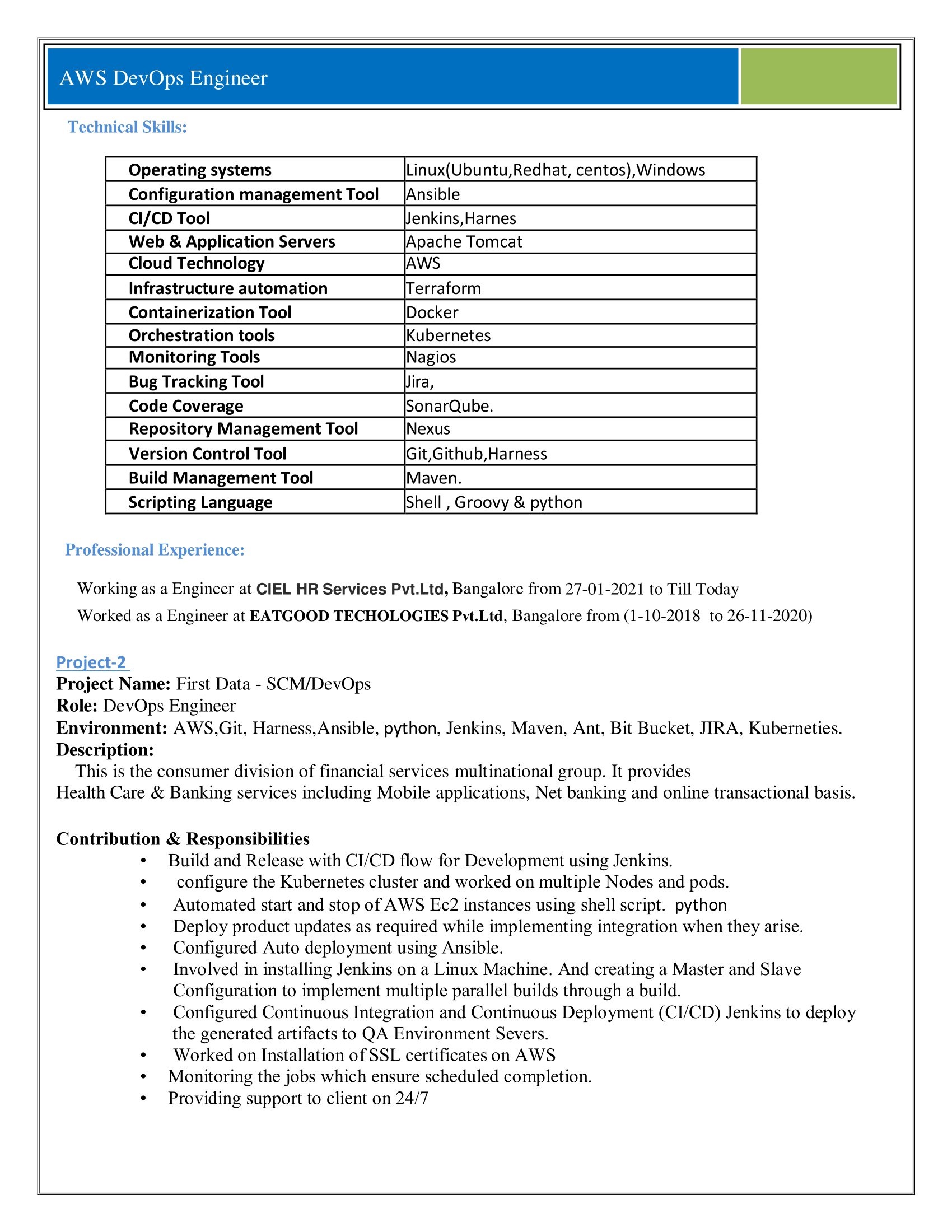 2757 – DevOps Engineer – Srisattva Group