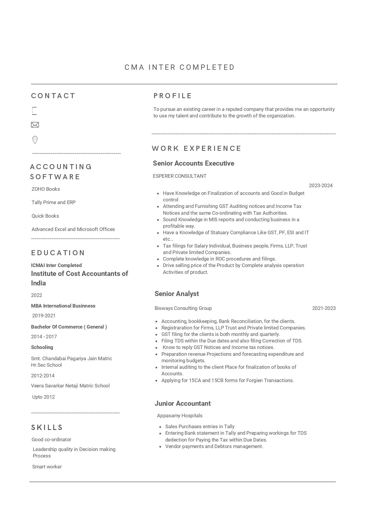13040-Semi Qualified Professional – Srisattva Group